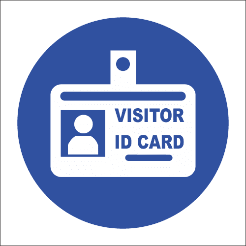 MA24 - Visitor Id Safety Sign | Safety Signs & Equipment